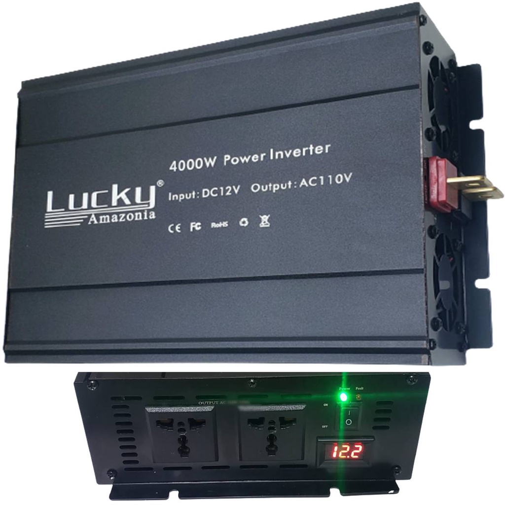 Inversor 4000w Solar Off Grid 12v Para 110v Voltímetro 60hz | Shopee Brasil