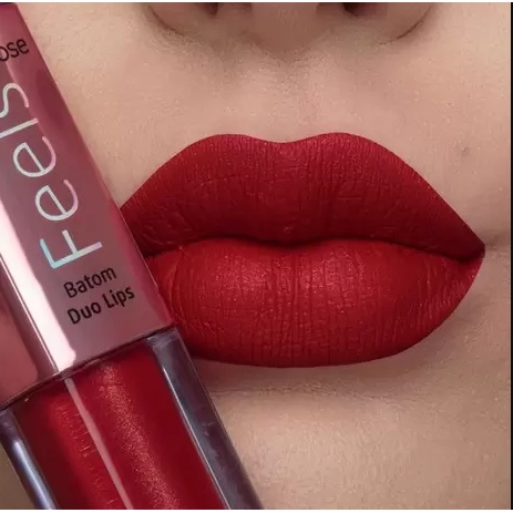 Batom Matte Duo Lips Ruby Rose | Shopee Brasil