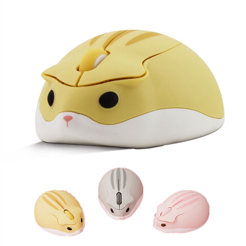 Mouse Sem Fio Conexão USB Ratos 2.4G Bonito Dos Desenhos Animados Forma ...