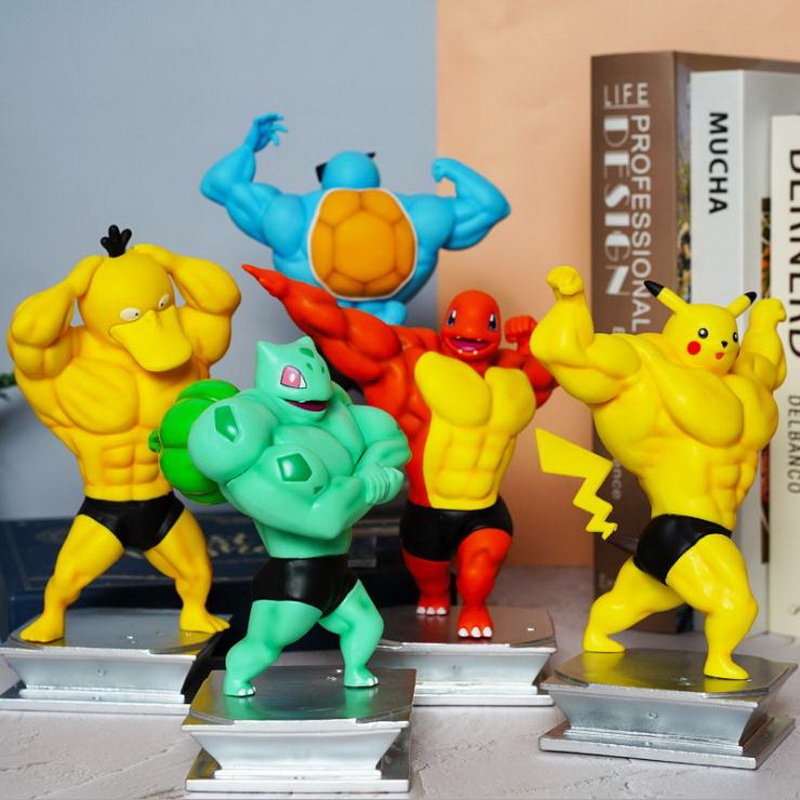 Pokemon Figura De Ação Modelo Fitness Homem Muscular Charmander ...