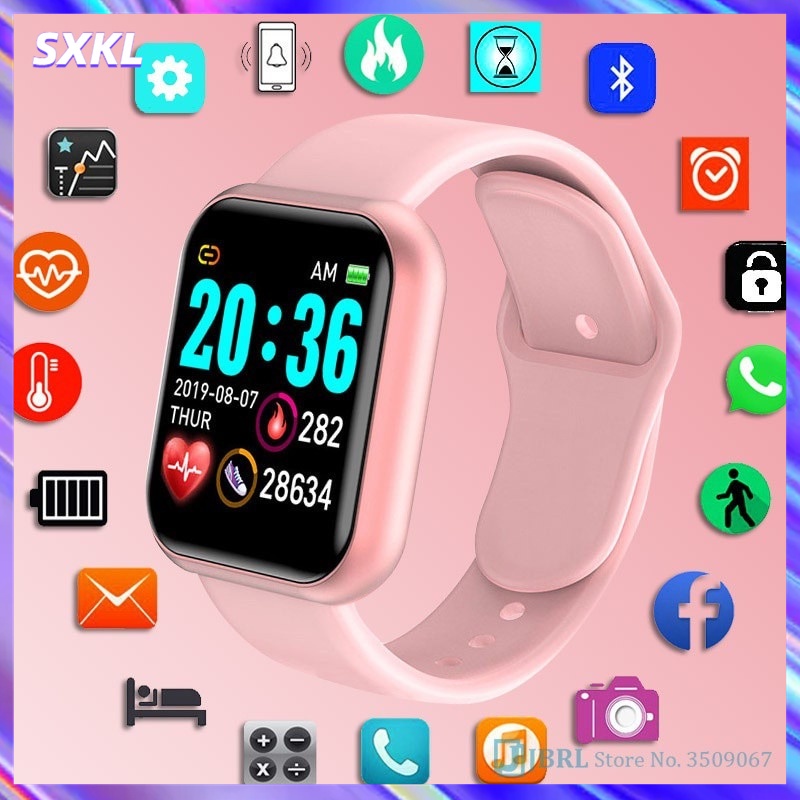 Y68 D20 Relógio Inteligente IP67 Waterproof With Heart Rate Monitor Fitness Tracker Novo ...