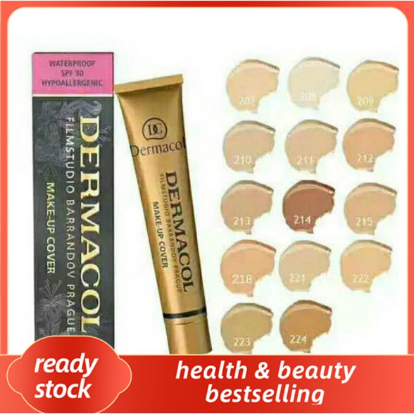 Dermacol Corretivo Protetor Solar SPF30 14 Cores Com Tubo De Ouro ...