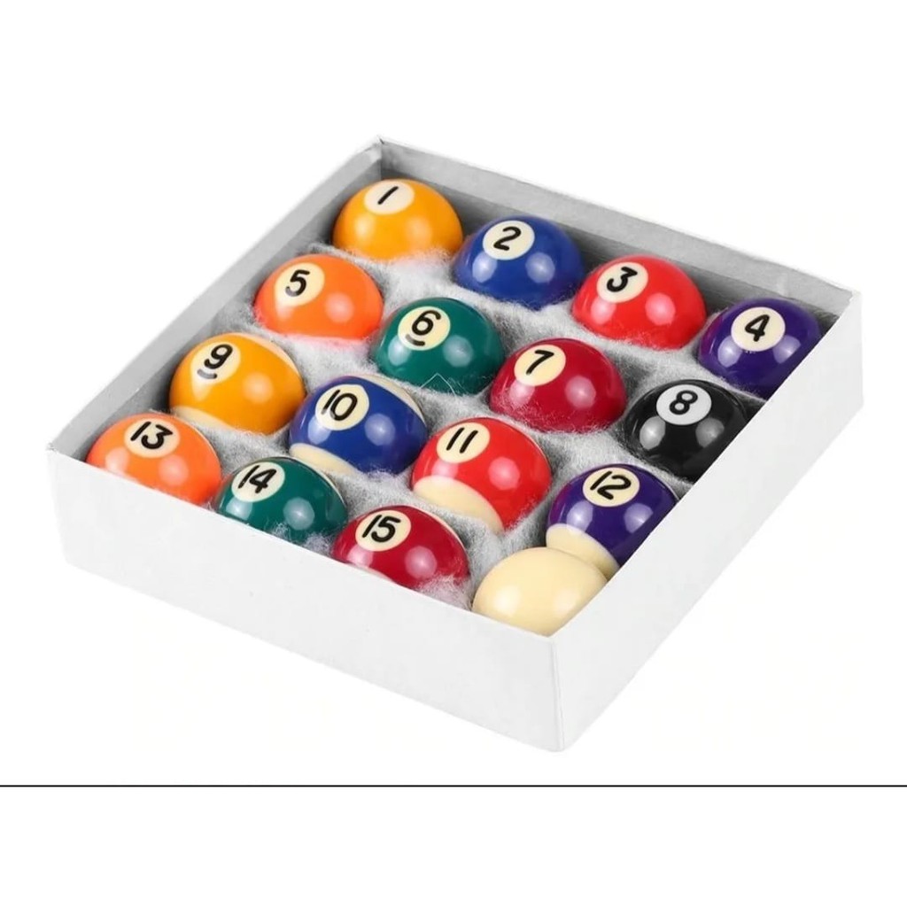 Jogo de Bola Bilhar Sinuca 38mm Mini Bolas | Shopee Brasil