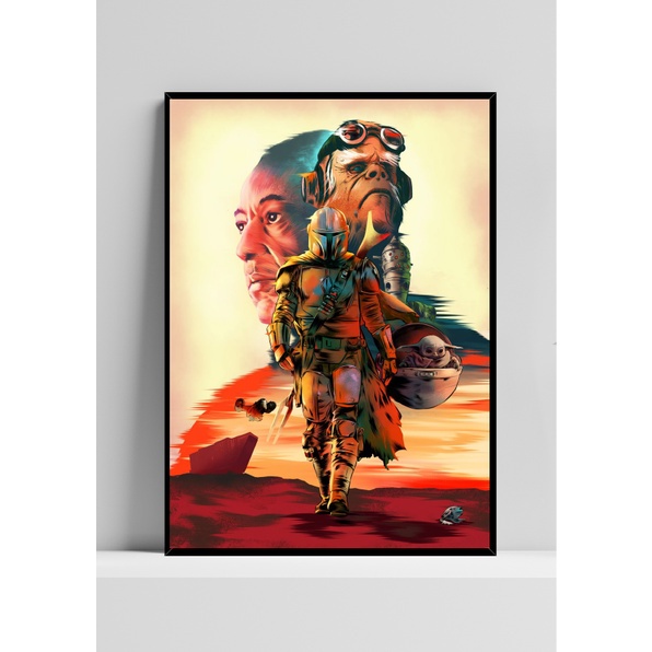 Quadro de mdf poster moldura Mandalorian | Shopee Brasil