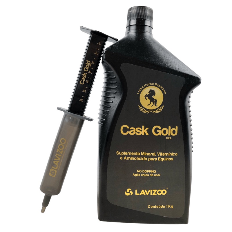 Cask Gold Gel 1kg - Suplemento Equino Lavizoo C/ Seringa | Shopee Brasil