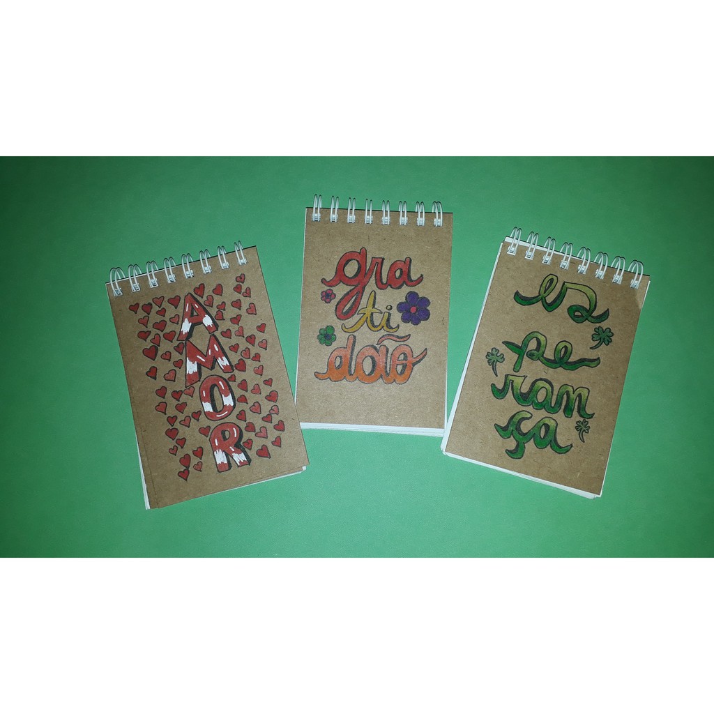 Caderninhos personalizados com lettering | Shopee Brasil