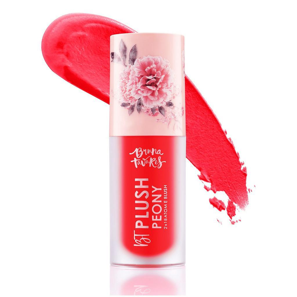 Bt Plush Peony 2x1 Batom E Blush Cor Bloom Bruna Tavares | Shopee Brasil