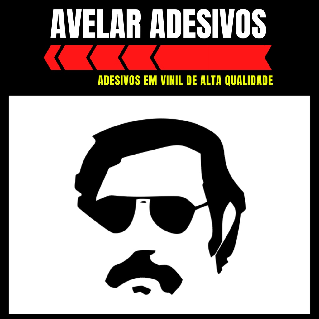 Adesivo Pablo Escobar (8,6 x 8,4 cm) | Shopee Brasil