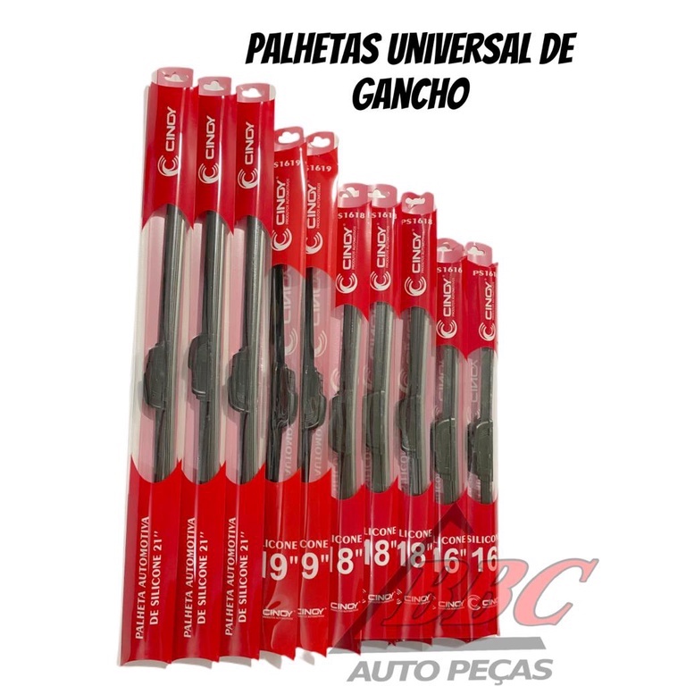 Palhetas Universal Limpador de Parabrisa Para Carro Gancho Dianteiras | Shopee Brasil