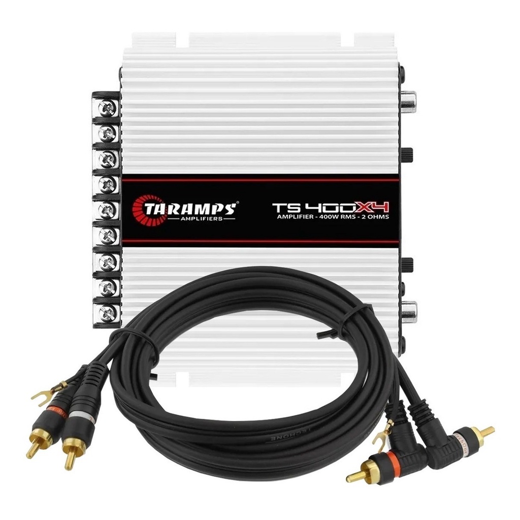Modulo Amplificador Taramps Ts400x4 400 Watts Rms + 01 Cabo Rca 1,5 ...