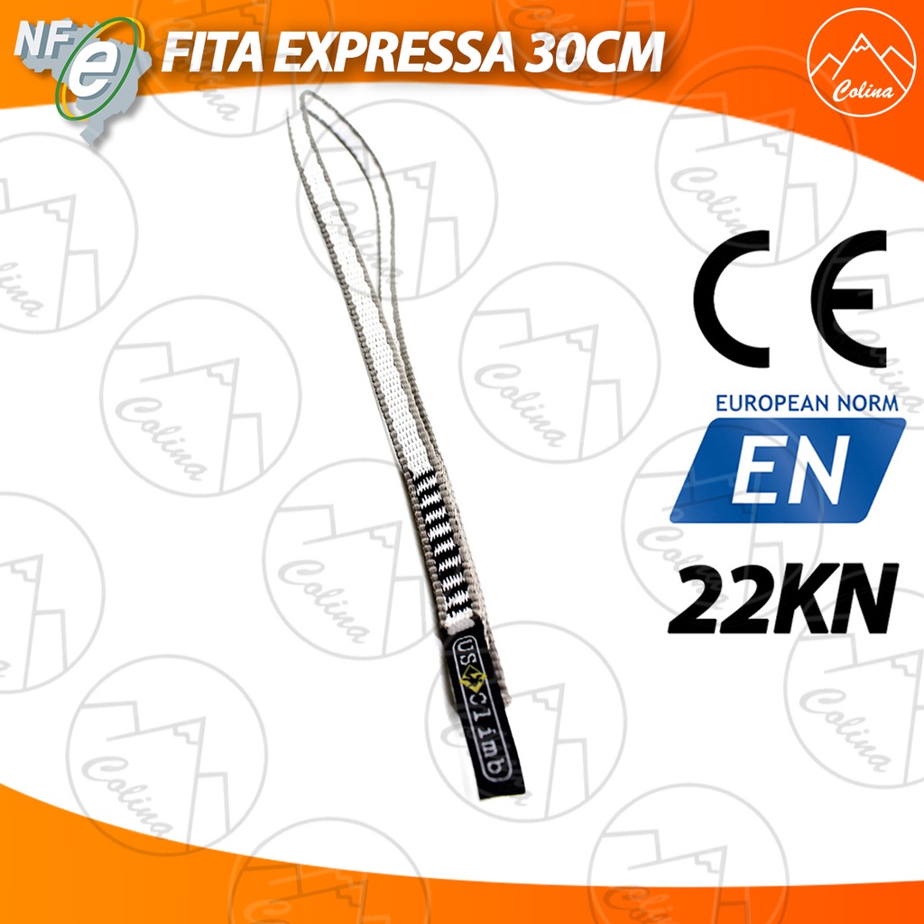 Fita expressa 30cm 10mm USClimb CE EN 22KN dyneema extra fina | Shopee ...