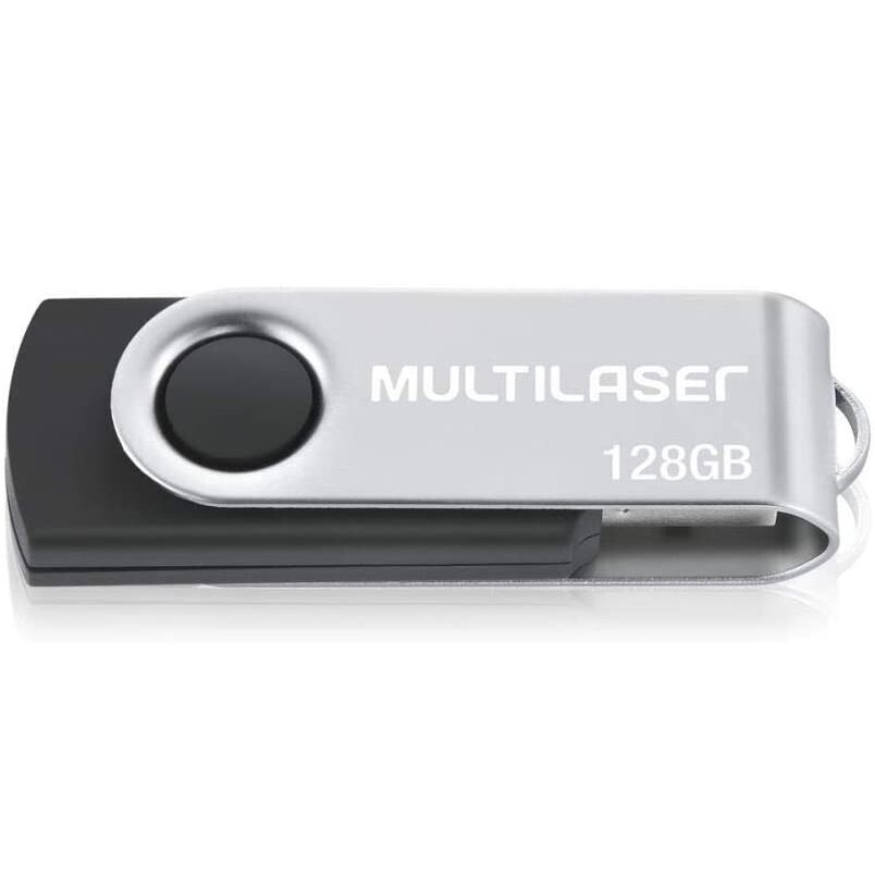 Pen Drive Multilaser Twist 32/64/128GB USB 2.0 Preto | Shopee Brasil