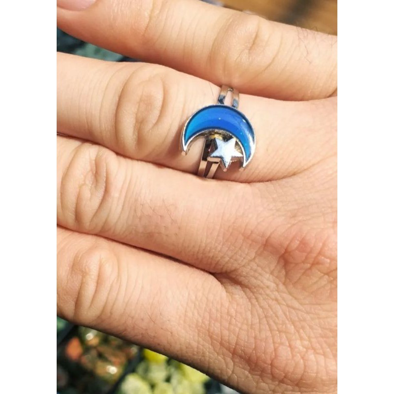 Anél Do Humor Ajustavél Modelo Lua Muda De Cor | Shopee Brasil