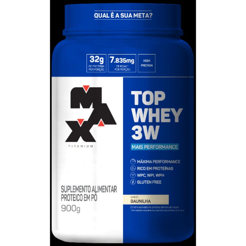 Whey 3W 900g Max Titanium | Shopee Brasil
