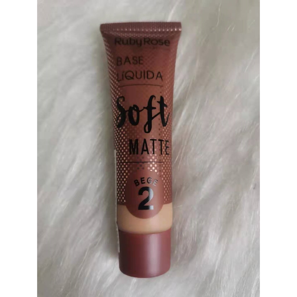 Base Liquida Matte Soft Ruby Rose Para Maquiagem Tom Bege e Chocolate ...