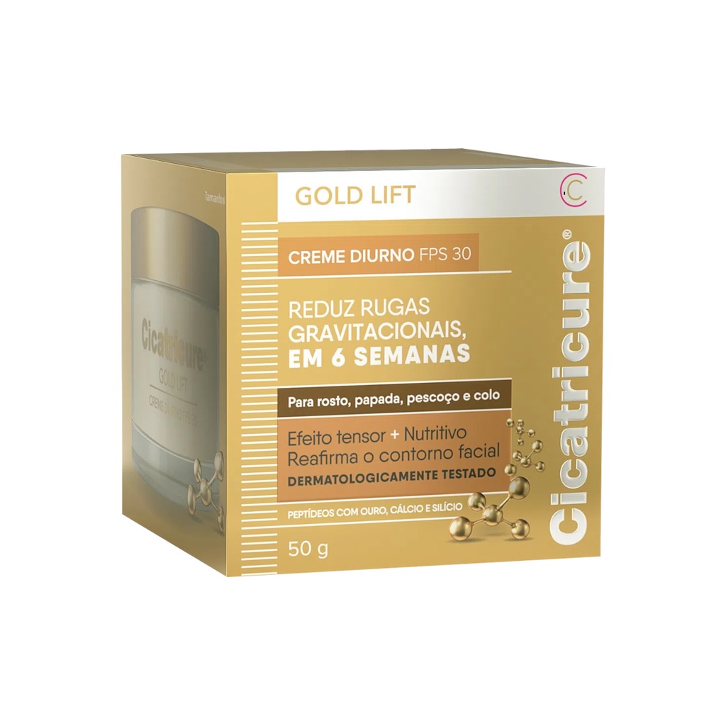 Cicatricure Gold Lift creme Diurno anti rugas efeito tensor + Nutritivo ...