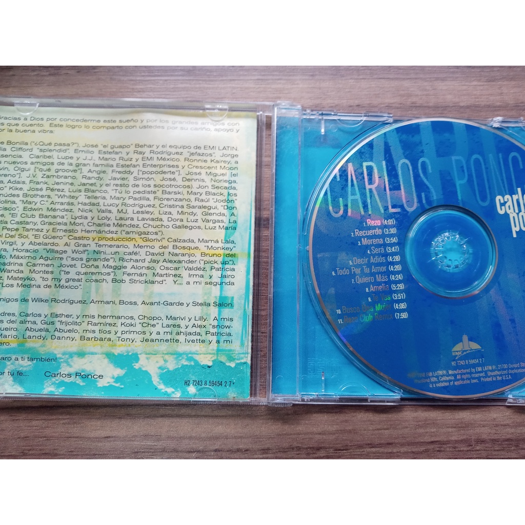 CD cheapest Carlos Ponce 1998 Rezo Recuerdo