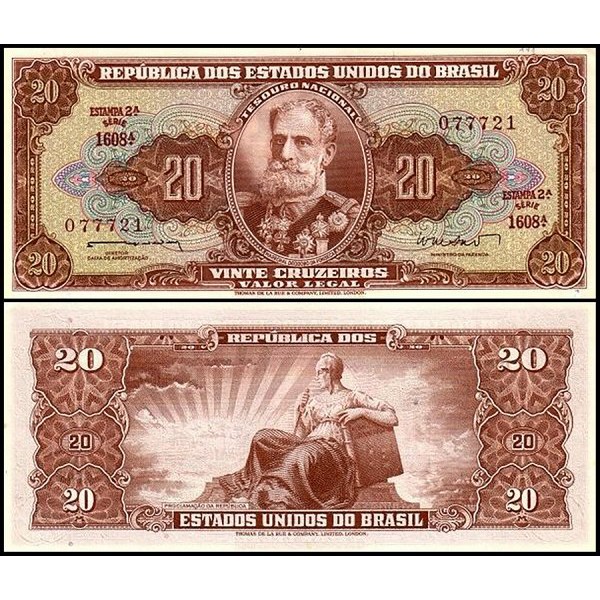 Cedula C 088 20 Cruzeiros 1962 - SOBFE | Shopee Brasil