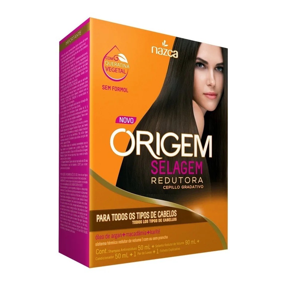 Kit Selagem Origem Redutora Sem Formol Para Todos Os Tipos De Cabelos ...