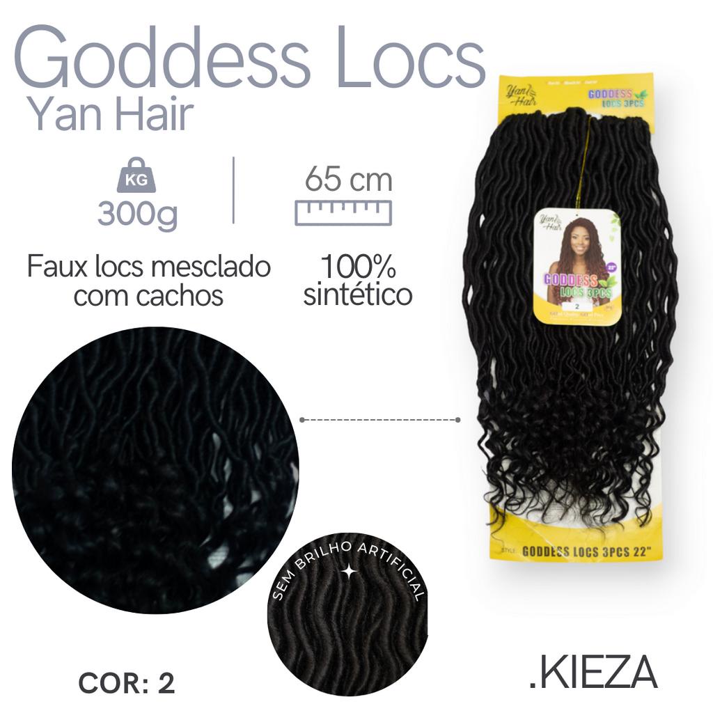 Cabelo Goddess Faux Locs Yan Hair - Twist Com Cachos Nas Pontas 65 Cm ...