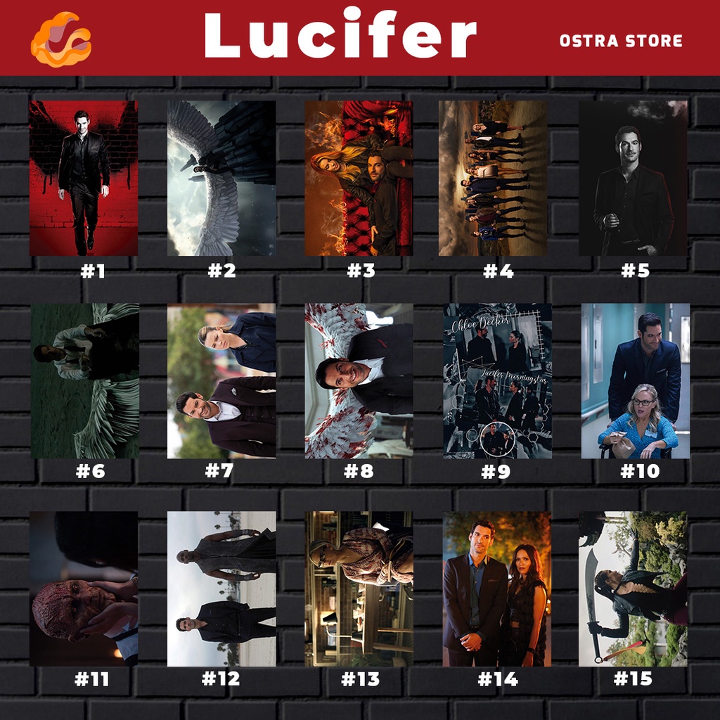 Lucifer 01 a 15 - Placa MDF & Quadro com Moldura -Detetive - Lucifer ...