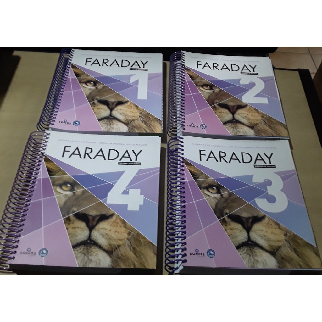 Livros Faraday Caderno De Estudos Volumes 1,2,3,4 - 04 Vols | Shopee Brasil