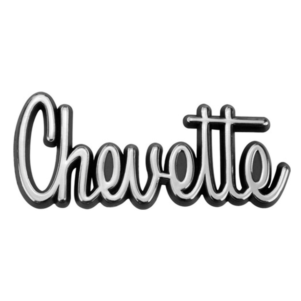 Emblema Adesivo GM Chevrolet Chevette Manuscrito - Cromado com fundo ...