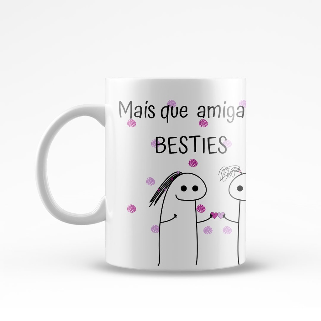 Caneca Flork Mais Que Amigas Besties | Shopee Brasil