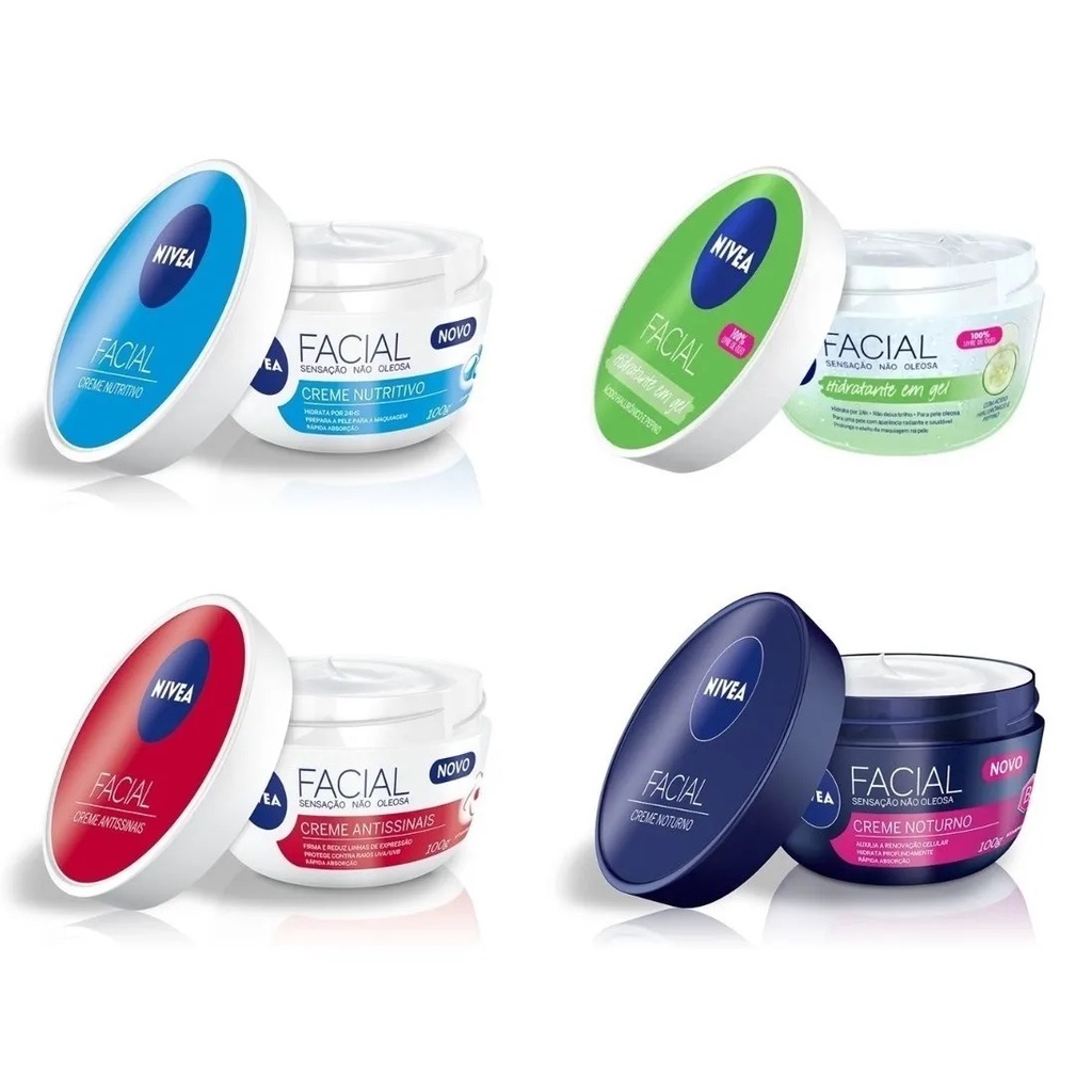 Nivea Creme Facial 5 em 1 Noturno Antissinais Hidratação Nutritivo ...