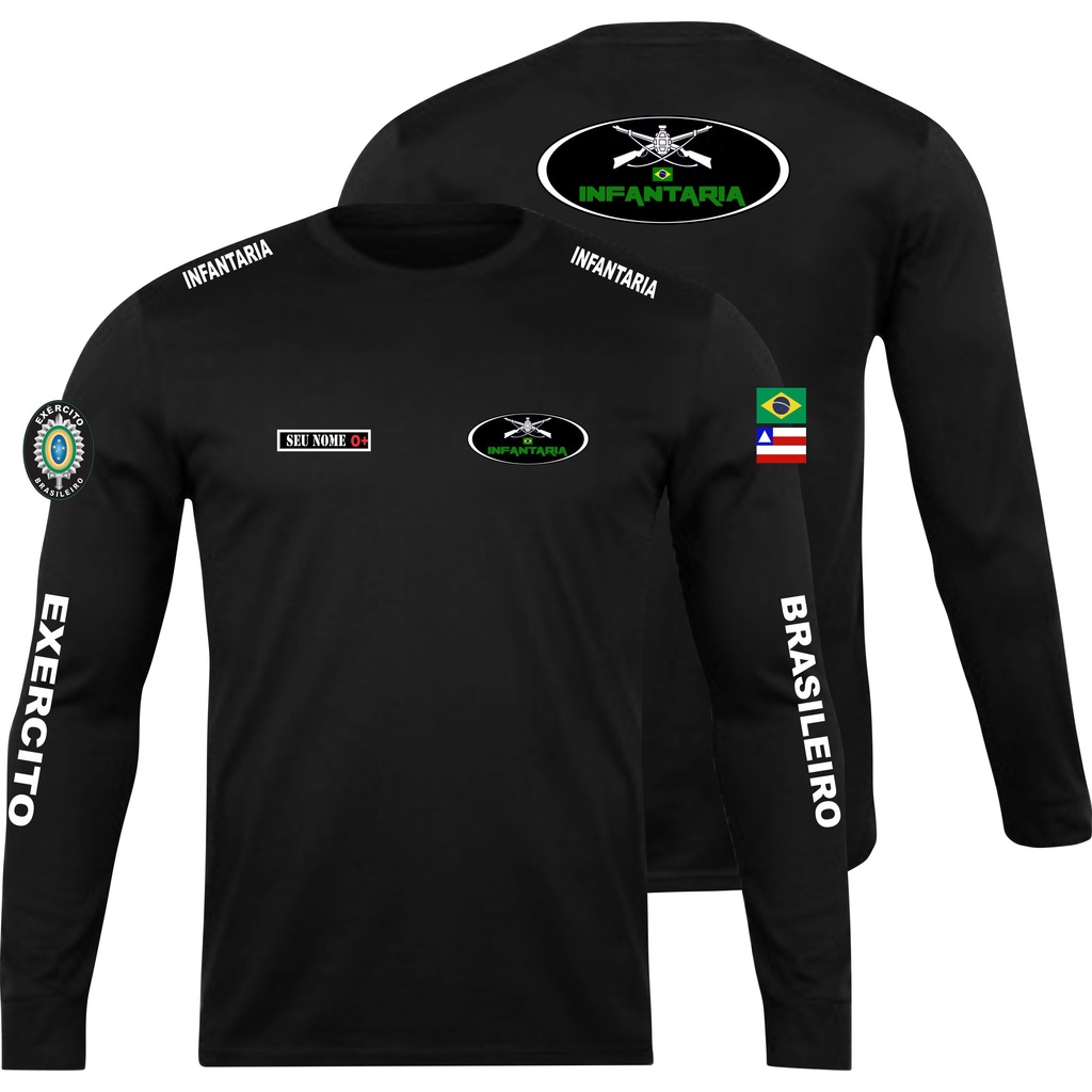 Camisa Manga Longa Infantaria Exercito Brasileiro Militar | Shopee Brasil