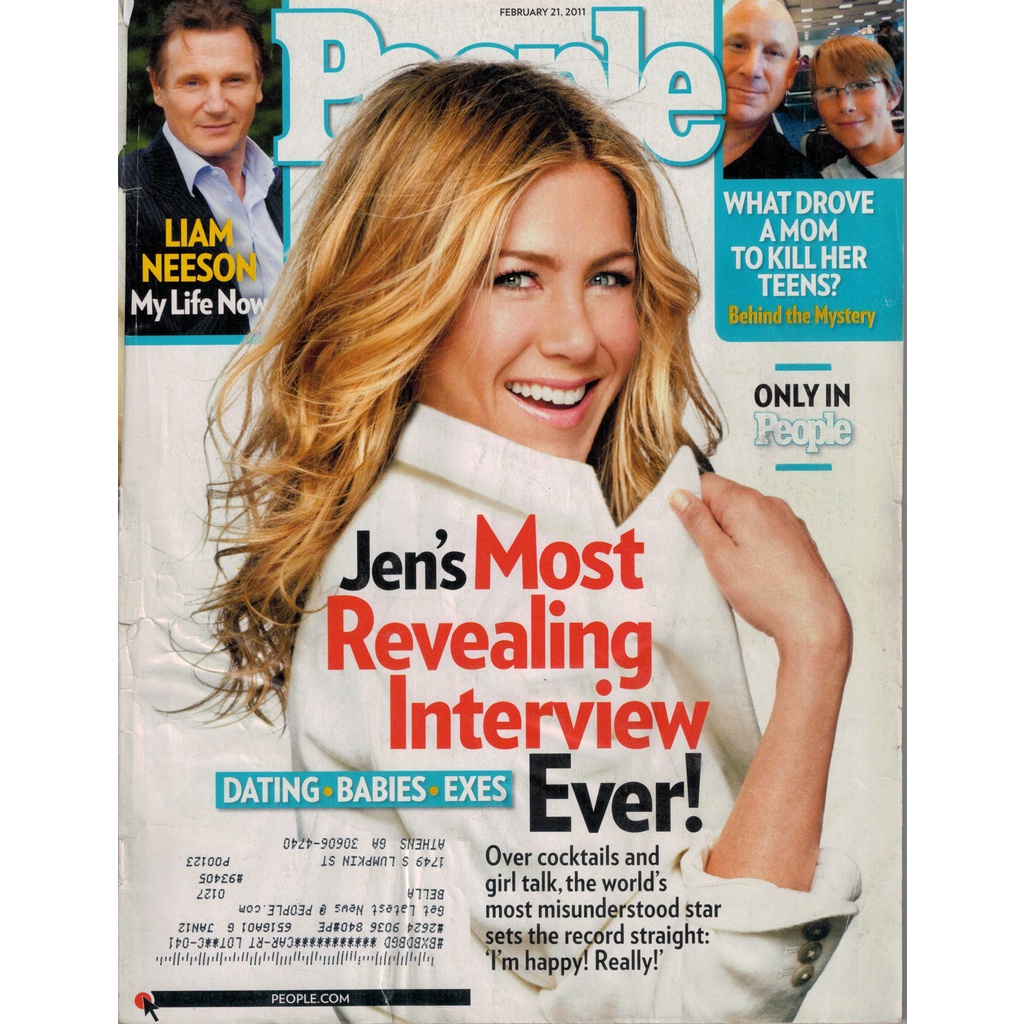 REVISTA PEOPLE, DE 21/02/2011, COM JENNIFER ANISTON NA CAPA. | Shopee ...