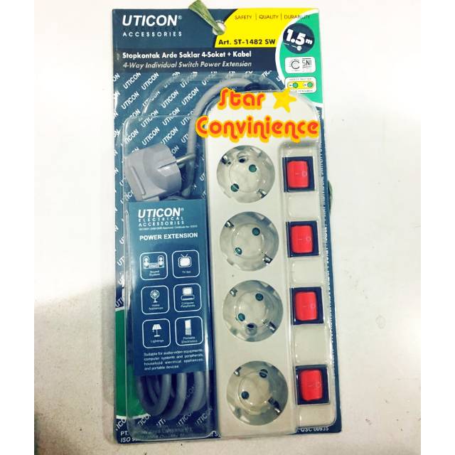 Tomada Uticon 4 Furos 4 Interruptor ST-1482 SW | Shopee Brasil