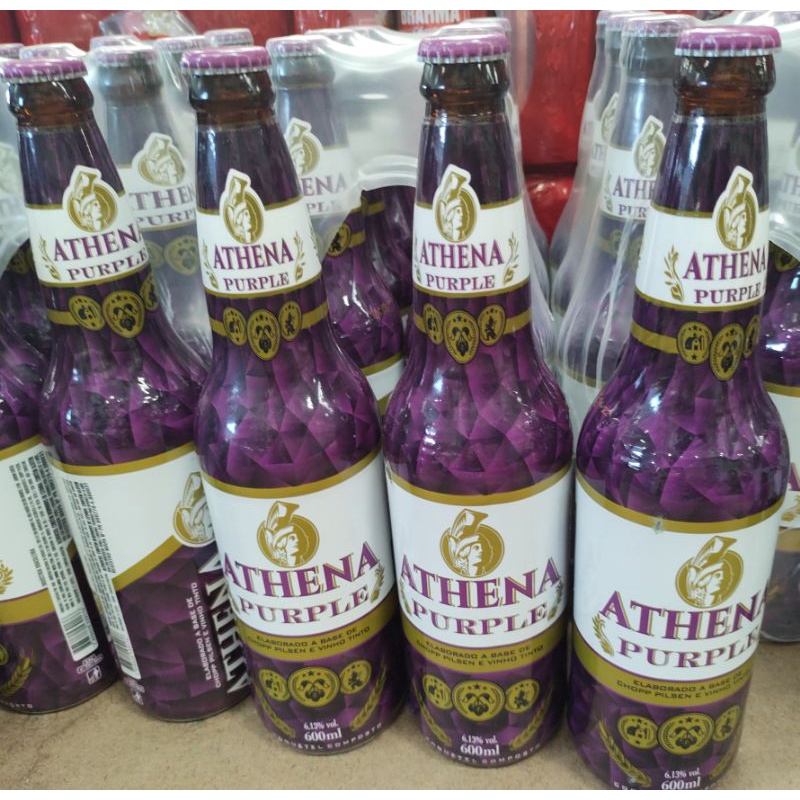 Chopp de Vinho Tinto Athena Purple (04 garrafas) 600 ml | Shopee Brasil
