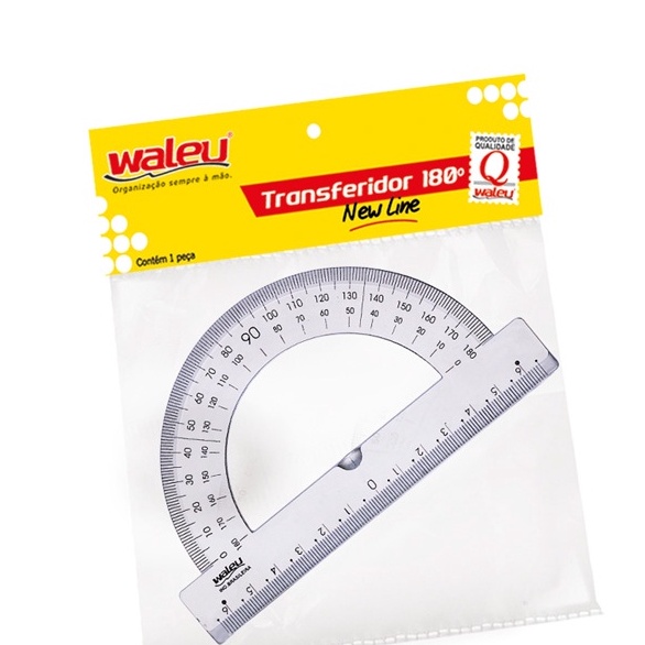 Transferidor 180º E 360° Waleu | Papelaria | Shopee Brasil