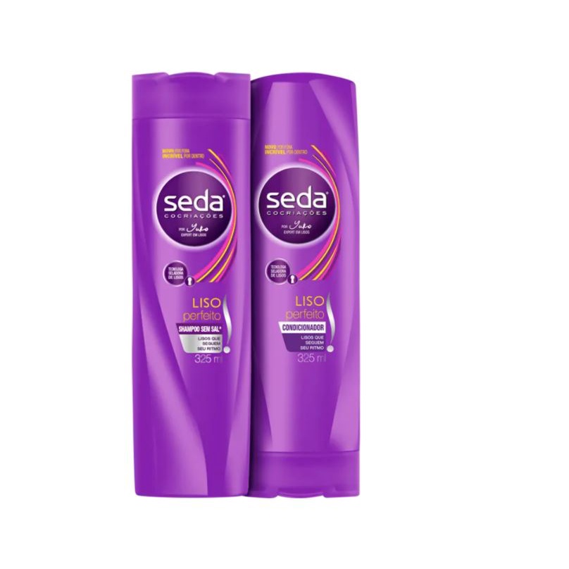 Seda - Shampoo + Condicionador Liso Perfeito - 325ml | Shopee Brasil