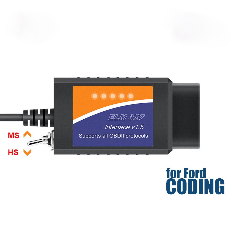 ELM327 V1.5 Com Interruptor HS/MS CAN FORSCAN Ford ELM327 OBD2 Leitor De Código Scanner ...