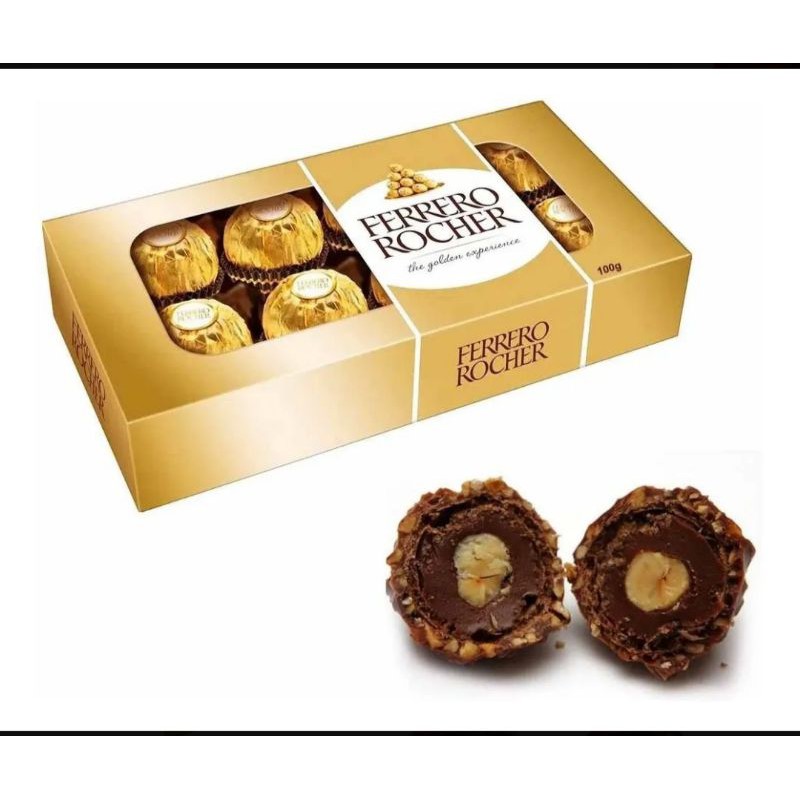 Chocolate Bombom Ferrero Rocher T8 Caixa 100g | Shopee Brasil