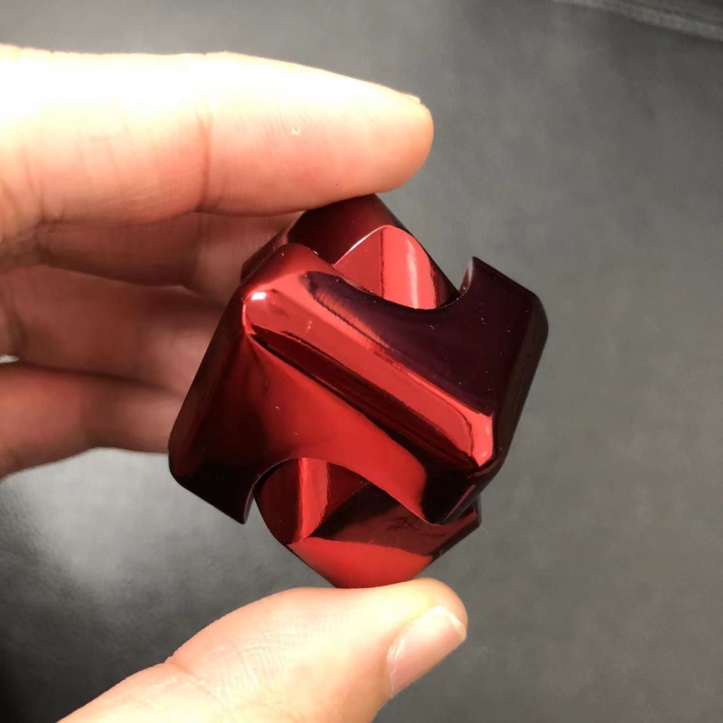 Dado Mágico Quadrado De Metal Girar Cubo Fidget Spinner Antistress ...