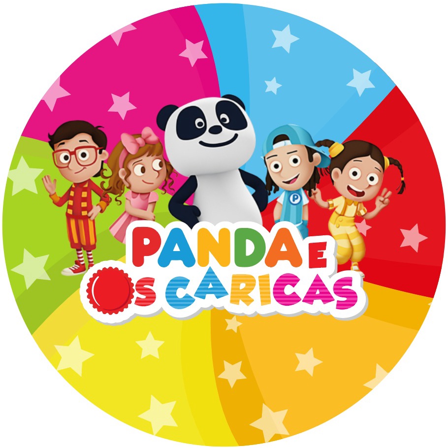 Painel De Festa Redondo Sublimado Em Tecido Tema Panda e os Caricas ...