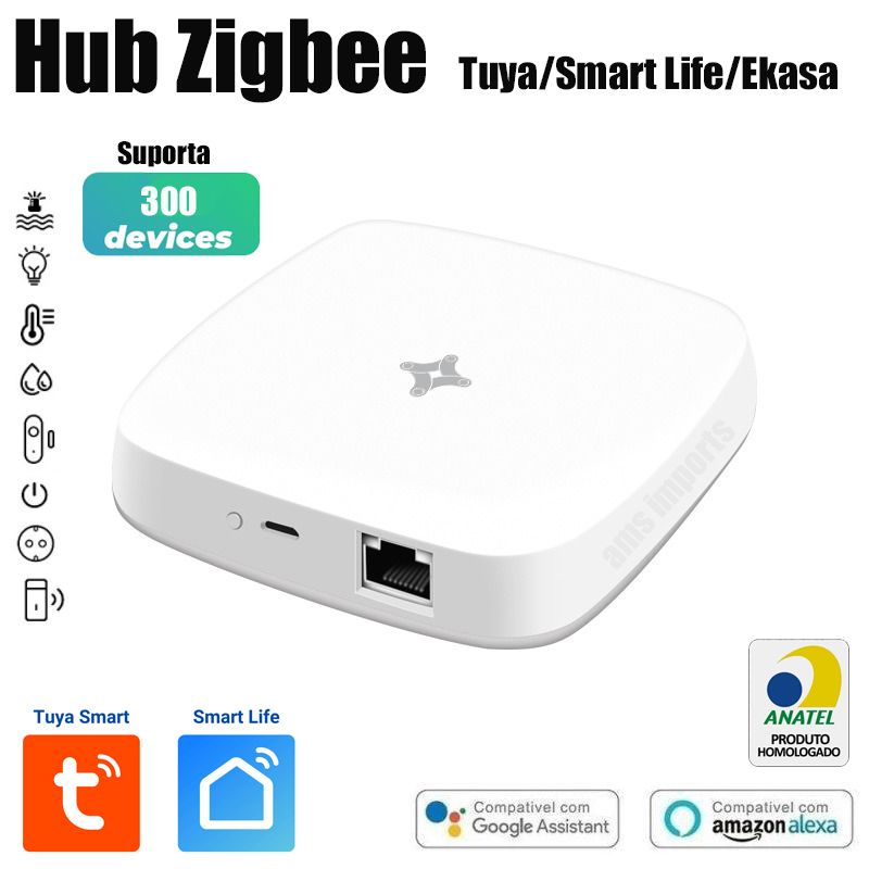 Hub Zigbee Tuya/smart Life - Suporte Para até 300 Dispositivos wifi e zigbee | Shopee Brasil
