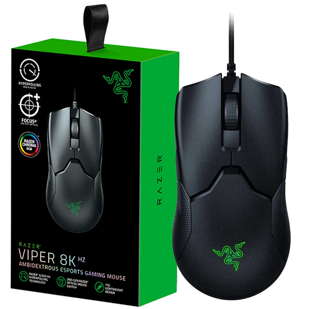 Mouse Gamer Razer Viper 8khz Chroma 8 Botões 20.000 Dpi Switch Optico ...