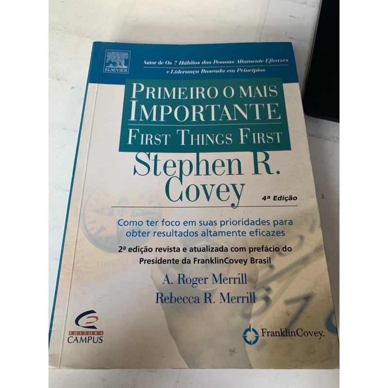 Livro Primeiro o Mais Importante | Shopee Brasil