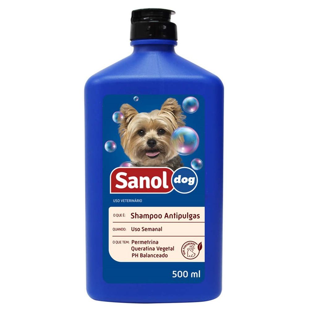 Sanol Dog Shampoo Antipulgas - 500ml | Shopee Brasil