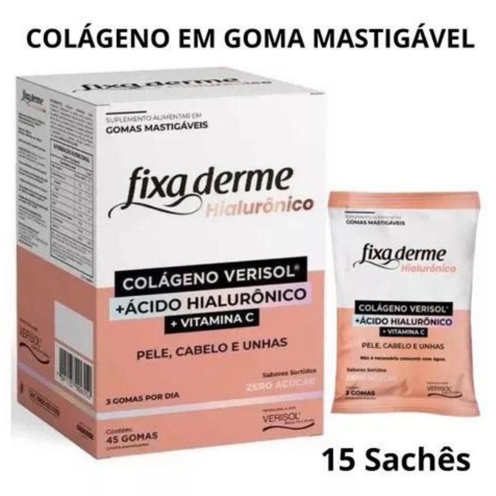 Goma Fixaderme Acido Hialuronico Colageno Varisol Mastigavel | Shopee ...