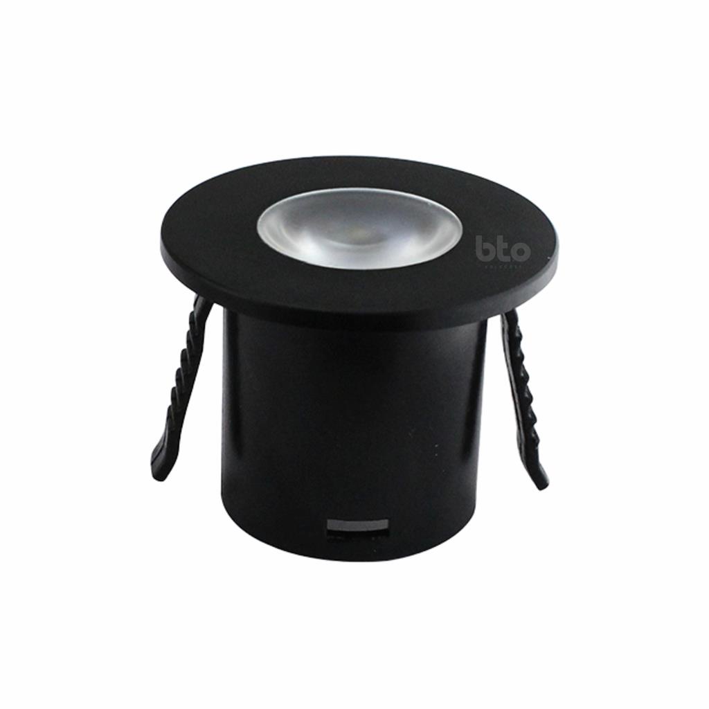 Mini Spot Led Redondo Preto Fosco 2700K 1,5W Bivolt Avant | Shopee Brasil