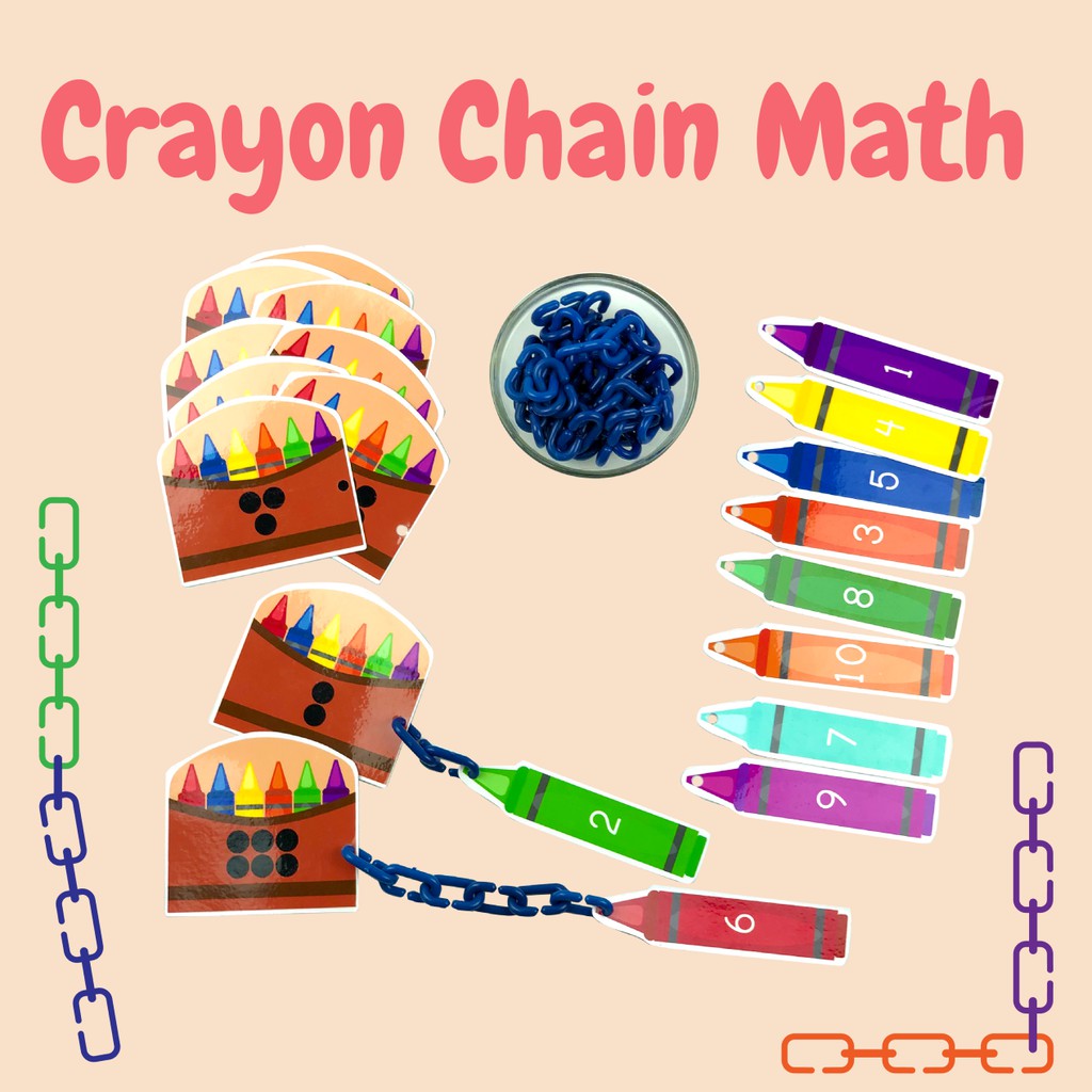 Crayon Chain Math Aprendizagem Matemática Montessori | Shopee Brasil