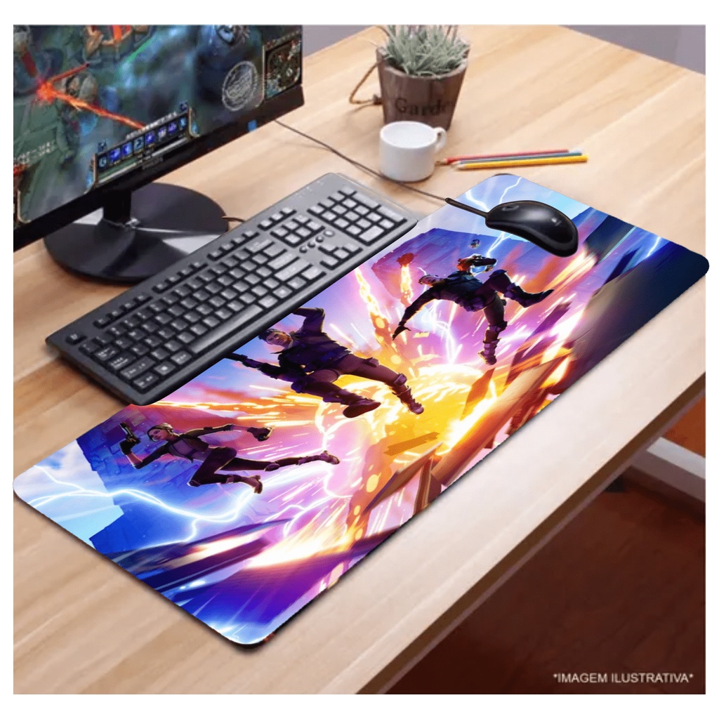 Mouse Pad Gamer fortnite epicgames Personalizado 65x32 | Shopee Brasil