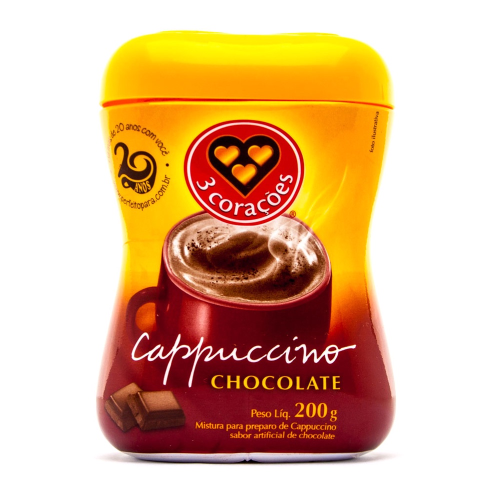 Capuccino Chocolate 200g - Três Corações | Shopee Brasil