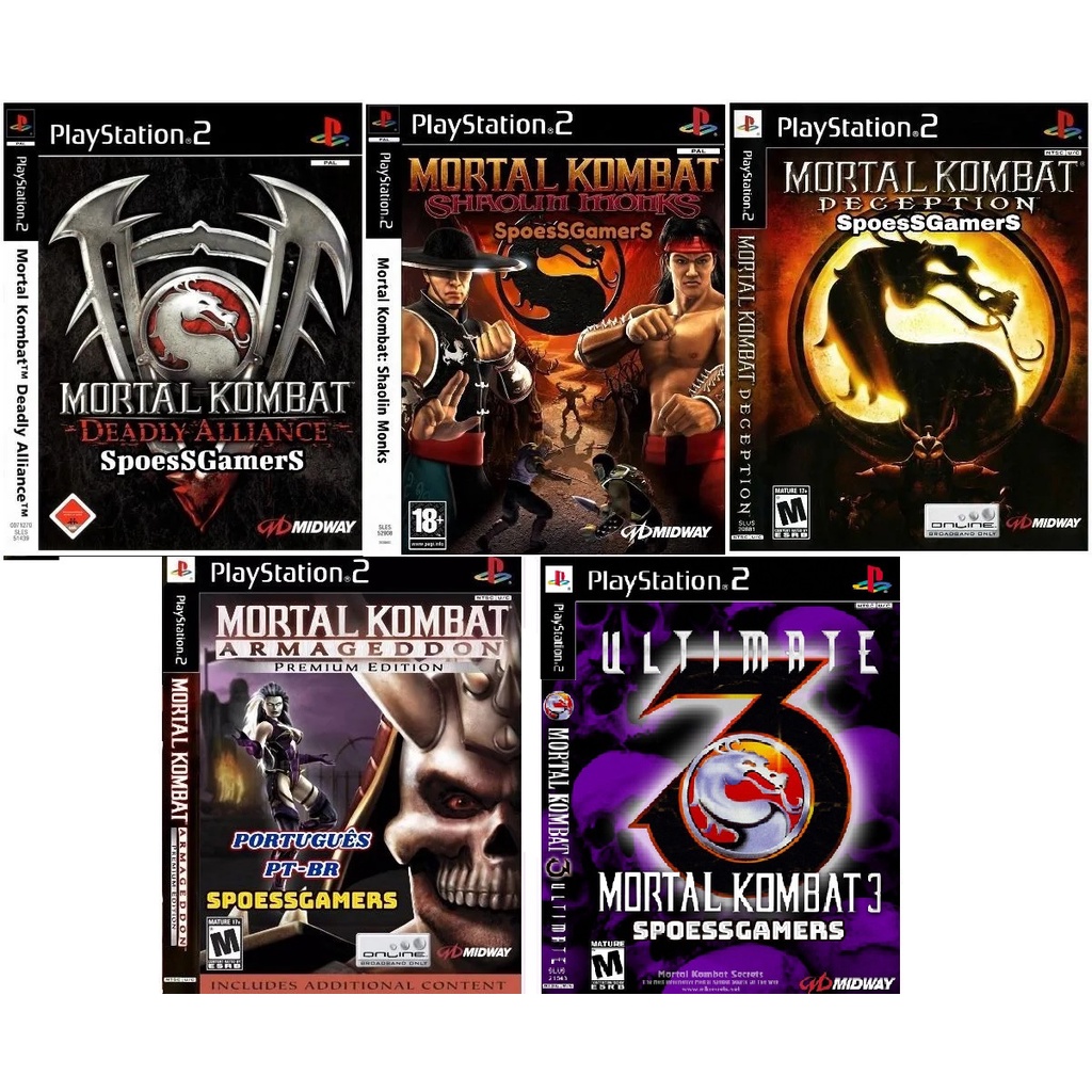 5 JOGOS PS2 MORTAL KOMBAT | Shopee Brasil