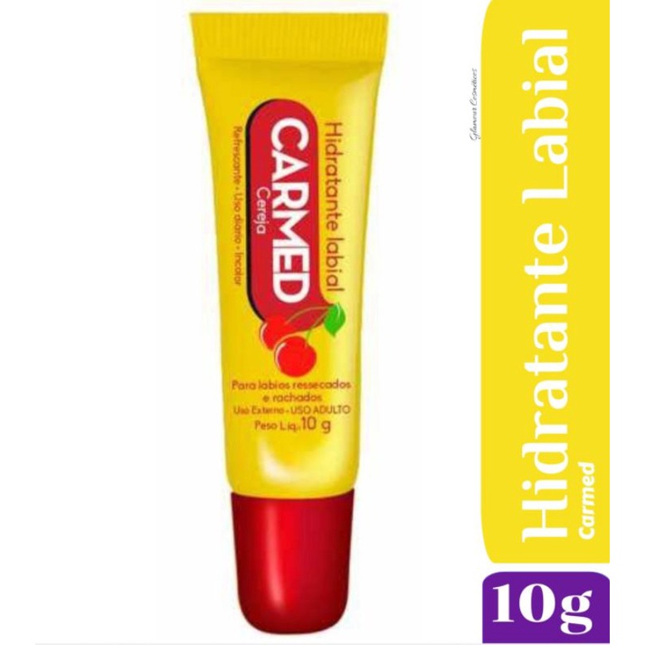 Hidratante Labial Sabor Cereja Carmed 10g | Shopee Brasil